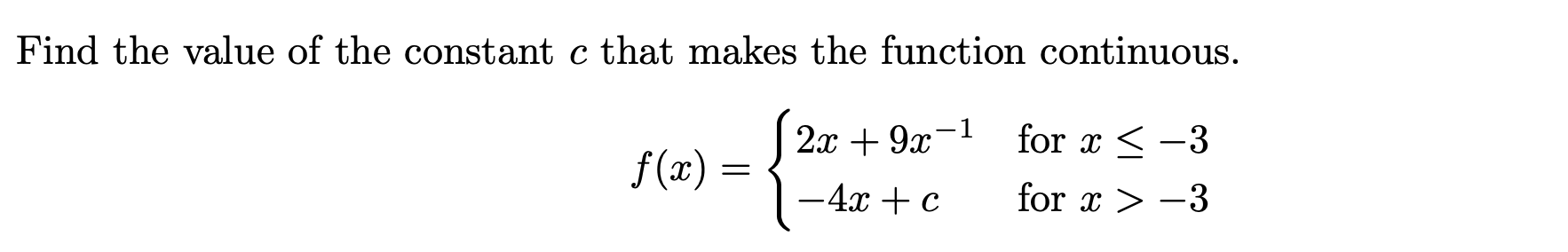 Solved Find the value of the constant c ﻿that makes the | Chegg.com