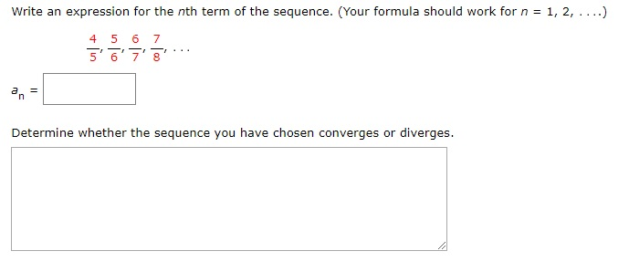 Solved Write an expression for the nth term of the sequence. | Chegg.com