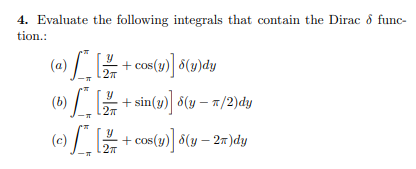 Solved 4. Evaluate the following integrals that contain the | Chegg.com