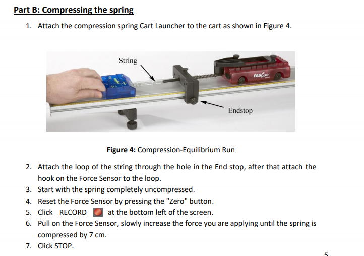 Solved Part A: Stretching Spring The following steps are to | Chegg.com
