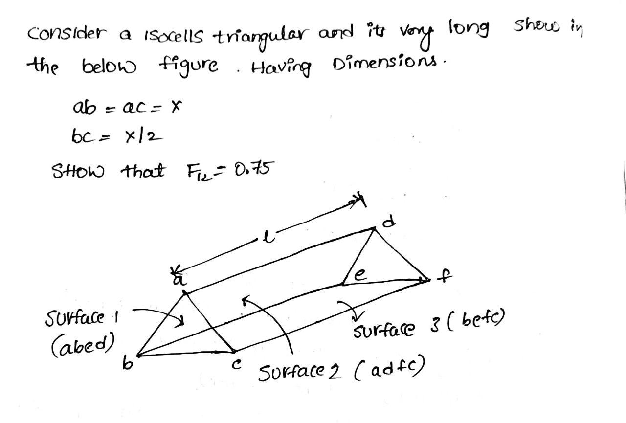 Solved consider a isocells triangular and its vory long show | Chegg.com