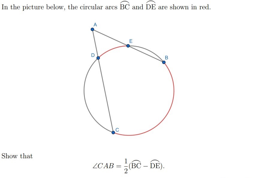 Solved In the picture below, the circular arcs \( | Chegg.com
