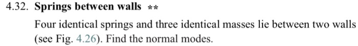 Solved 4.32. Springs between walls Four identical springs | Chegg.com