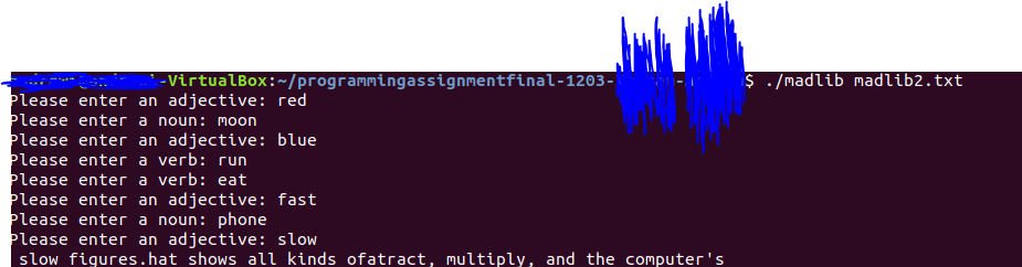 Solved Program MADLIBS! Let's build a system loads a madlib | Chegg.com