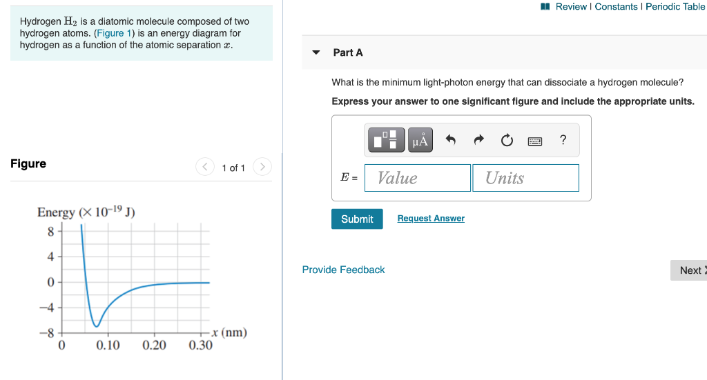 Solved MI Review | Constants Periodic Table Hydrogen H, is a | Chegg.com Solved MI Review | Constants Periodic Table Hydrogen H, is a | Chegg.com