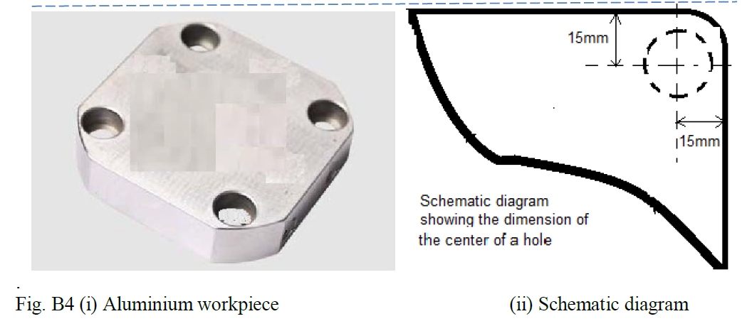 Solved An aluminium workpiece with the corners chamfered | Chegg.com