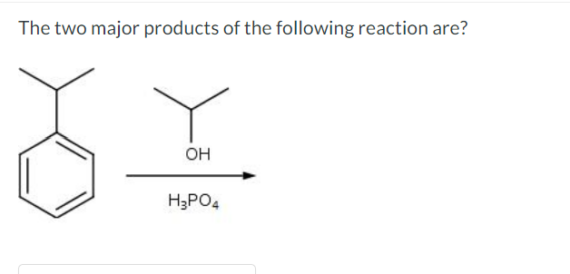 Solved The two major products of the following reaction | Chegg.com