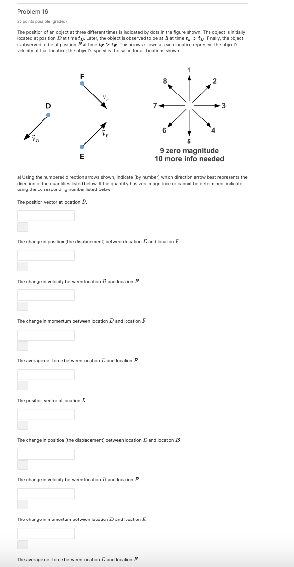 20 points possible [graded) The position of an object | Chegg.com