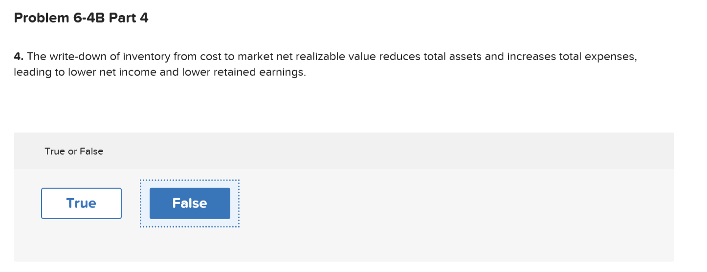 Solved Problem 6-4B Report inventory using lower of cost and | Chegg.com