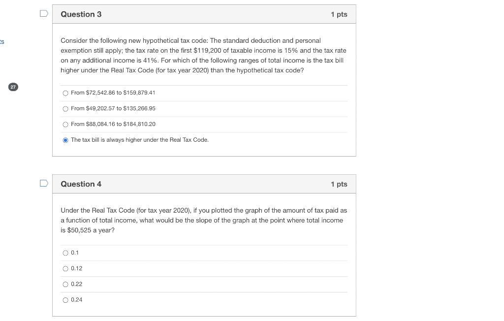 Solved Consider the following new hypothetical tax code: The | Chegg.com