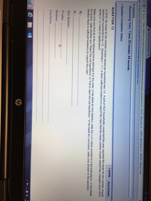 Solved Take Test Bonus Practic x c secure l https/ course | Chegg.com