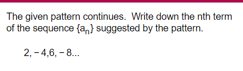 Solved The given pattern continues. Write down the nth | Chegg.com