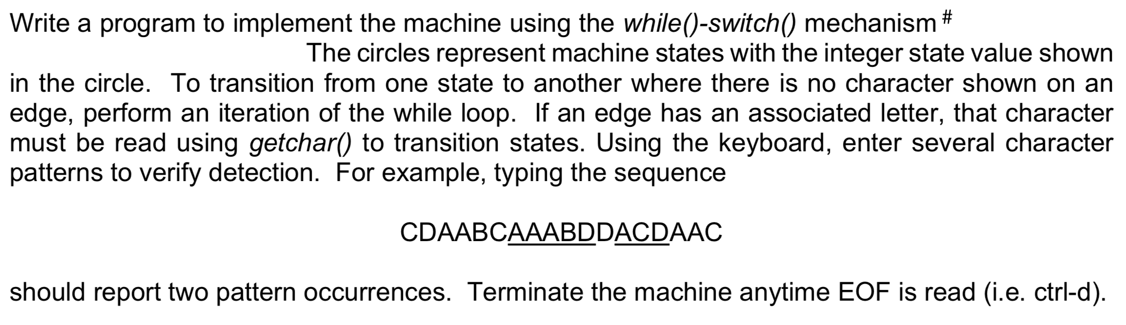 In C Write A Program To Implement A Finite State 0621
