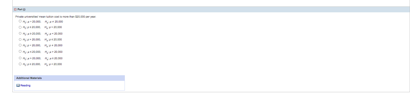 Solved Some of the statements below refer to the null | Chegg.com