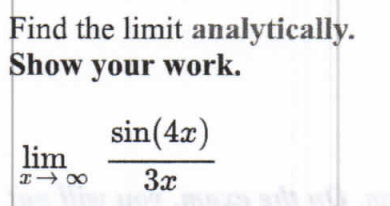 Solved Find the limit analytically. Show your work. | Chegg.com