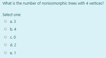 Solved What is the number of nonisomorphic trees with 4 | Chegg.com