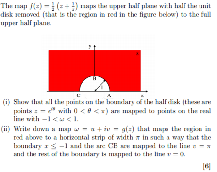 The map f(z) = (2+) maps the upper half plane with | Chegg.com