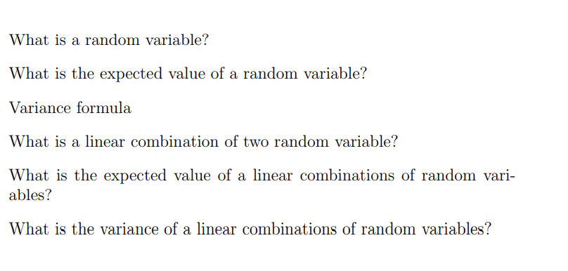Solved What is a random variable? What is the expected value | Chegg.com