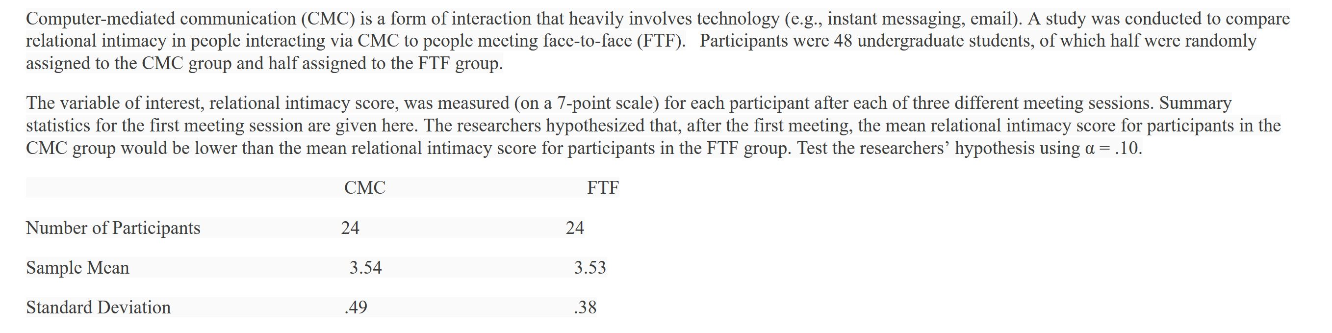 Solved Computer Mediated Communication Cmc Is A Form Of