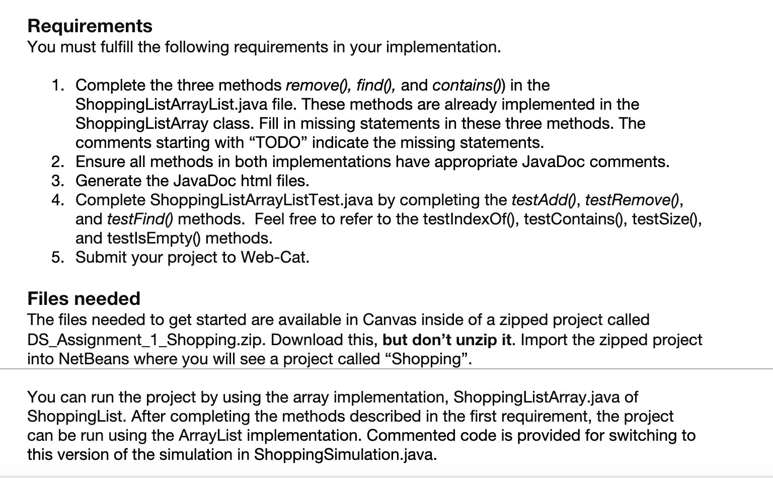 1 package Shopping; 2 3 © import DataStructures.*; 4 | Chegg.com
