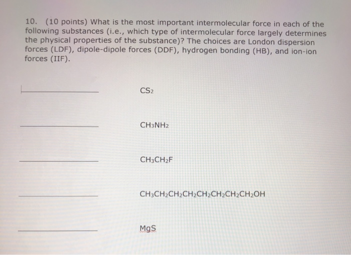 Solved 10. (10 points) What is the most important | Chegg.com