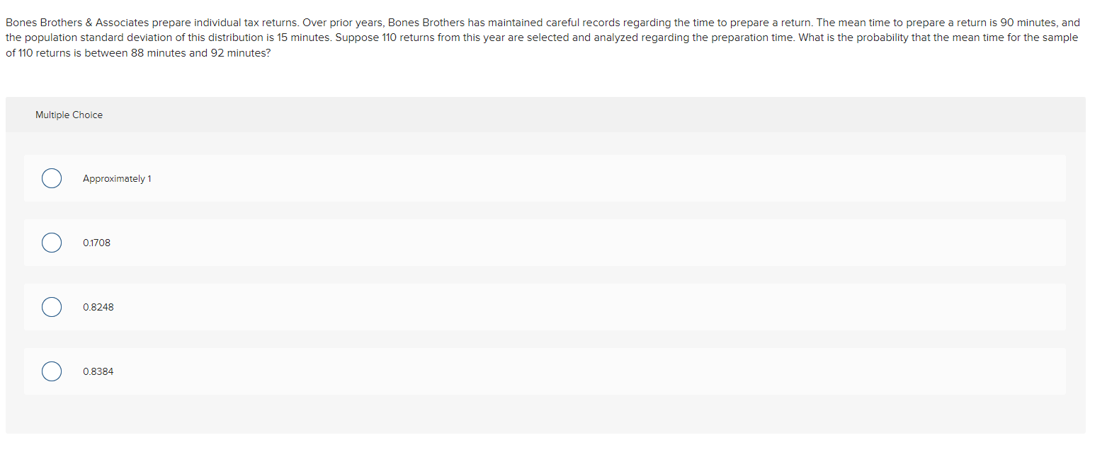 Solved of 110 returns is between 88 minutes and 92 minutes? | Chegg.com