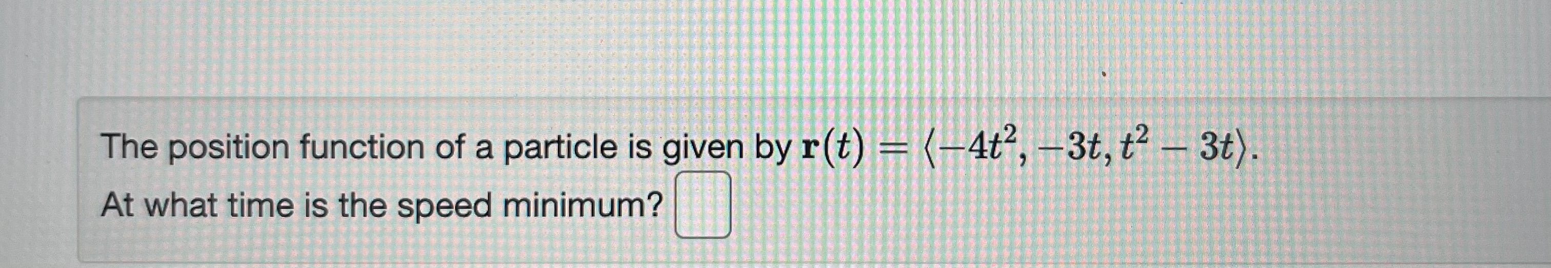 Solved The position function of a particle is given by | Chegg.com
