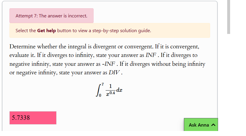 Solved Attempt 7: The answer is ﻿incorrect.Select the Get | Chegg.com