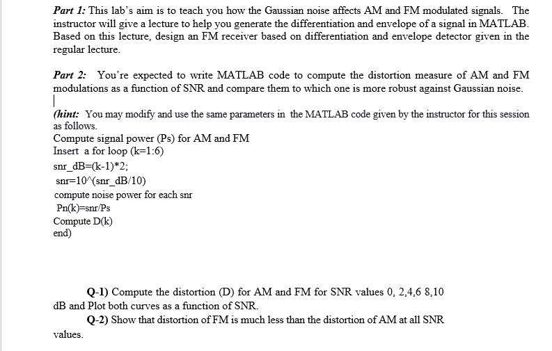 Solved Part 1: This lab's aim is to teach you how the | Chegg.com