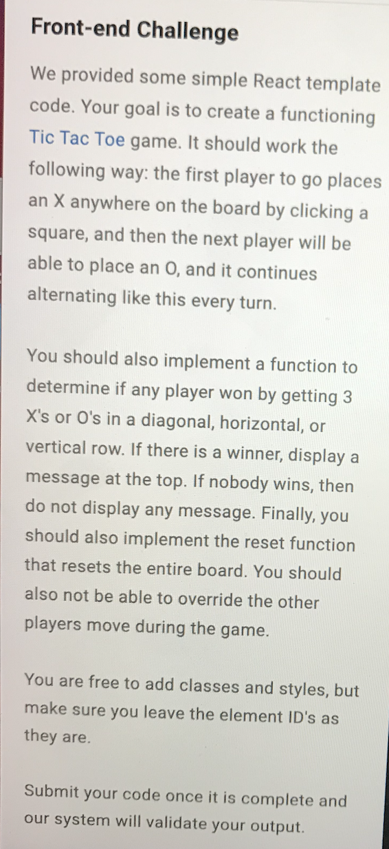 Front-end Challenge We provided some simple React | Chegg.com