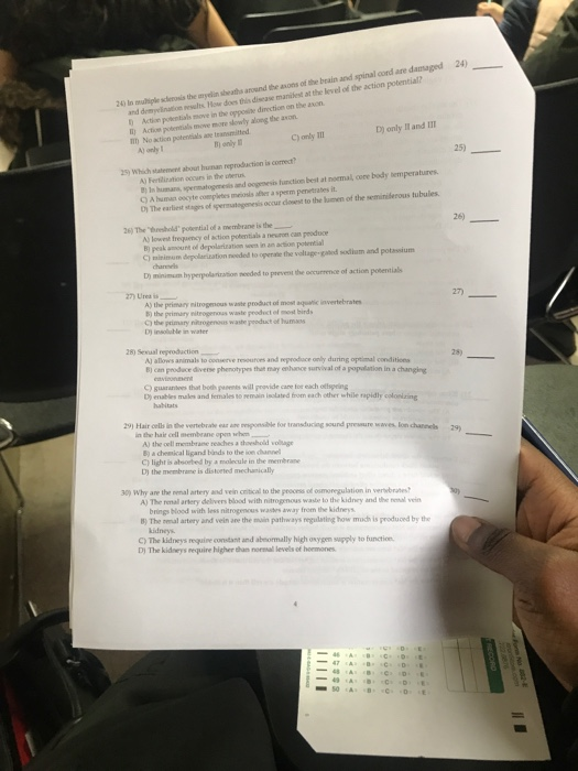 Solved the asons of the beain and spinal cord are damaged | Chegg.com