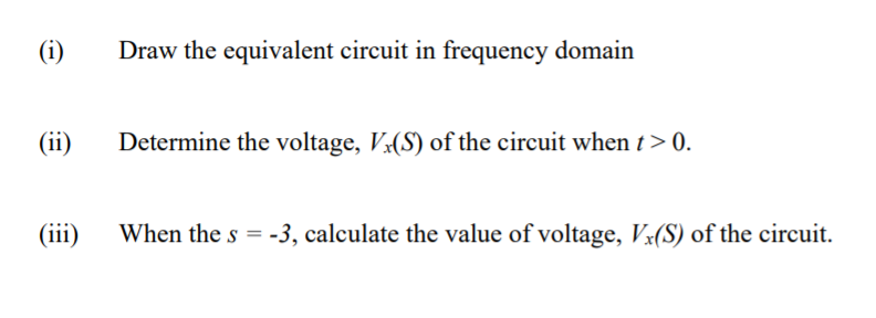Solved Figure Q3 shows the RLC circuit in the time domain | Chegg.com