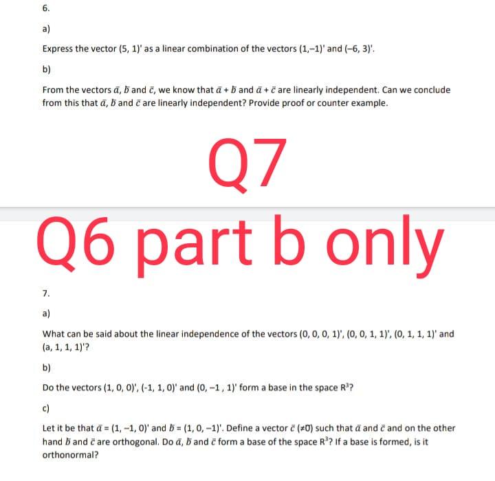 Solved Express the vector (5,1)′ as a linear combination of | Chegg.com