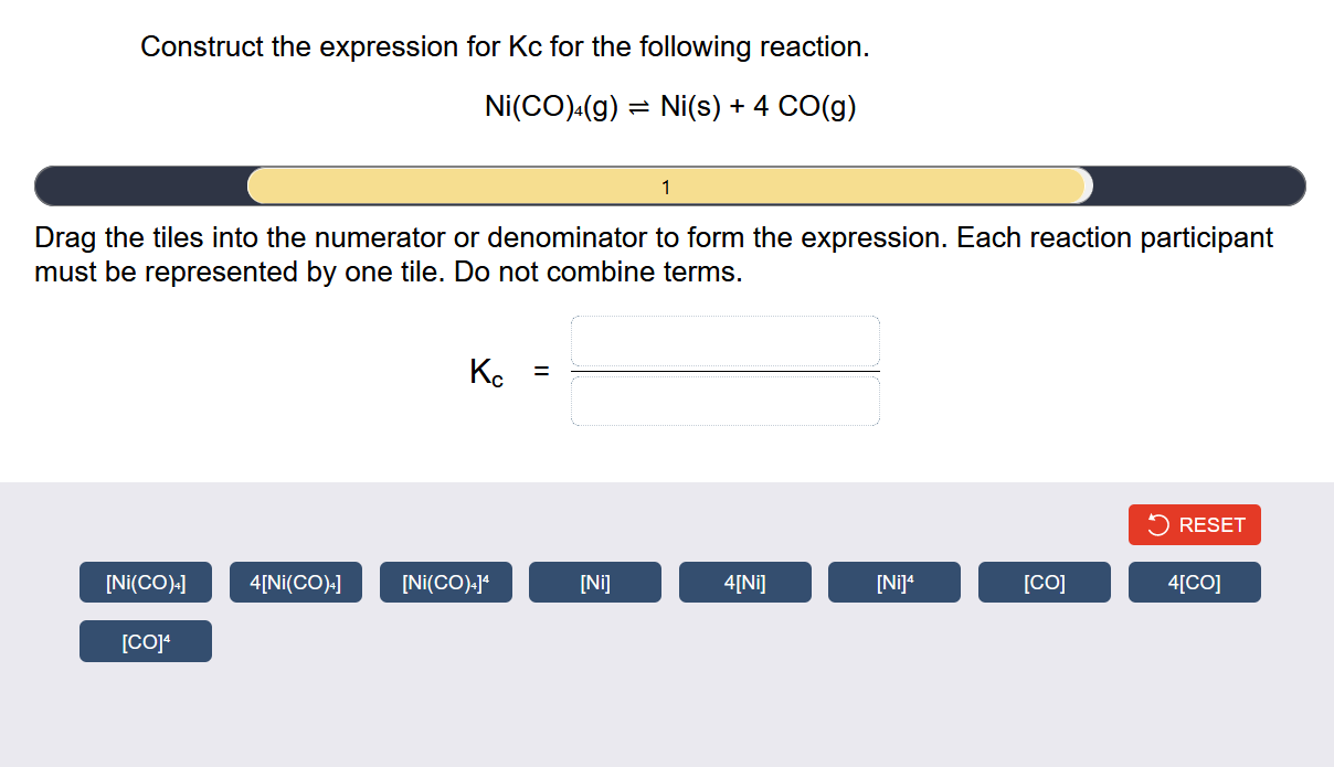 Solved Construct the expression for Kc for the following | Chegg.com