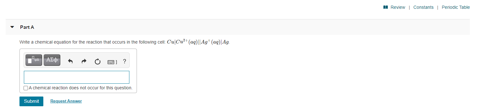 Solved II Review | Constants Periodic Table Part A Write a | Chegg.com