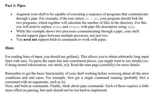 Solved Simple Shell (sish) ---- LANGUAGE: C in LINUX You | Chegg.com