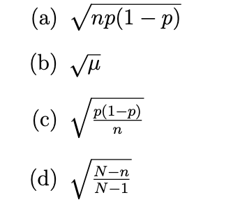 Solved 8. Which formula correctly represents the standard | Chegg.com