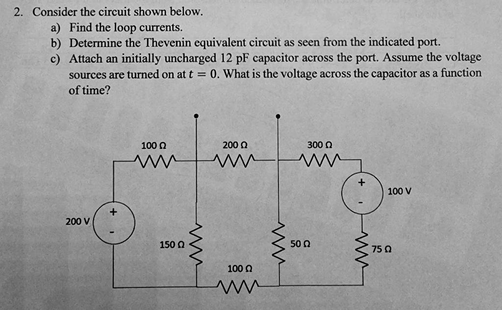 Solved A) Find the loop currents. B) Determine the Thevenin | Chegg.com