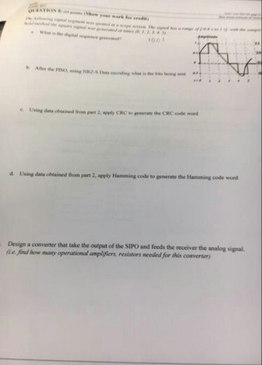 Solved 1061 Using data obinined from part 2 d Uising data | Chegg.com