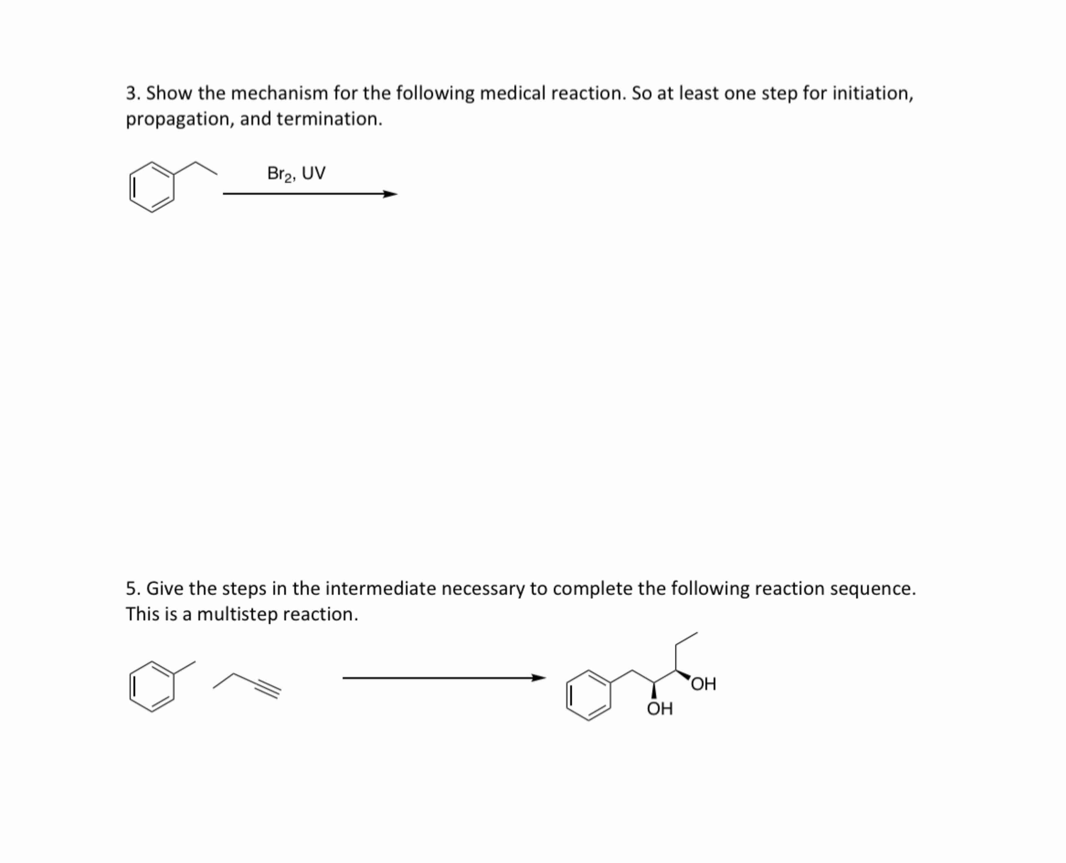Solved 3. ﻿Show the mechanism for the following medical | Chegg.com