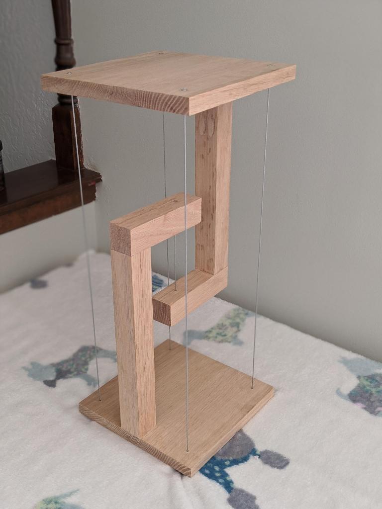 Solved Given this Floating Tensegrity Table and assuming a | Chegg.com