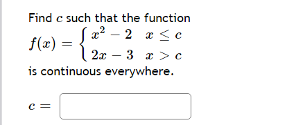 Solved Find c such that the function 22 – 2 x c 2 is | Chegg.com