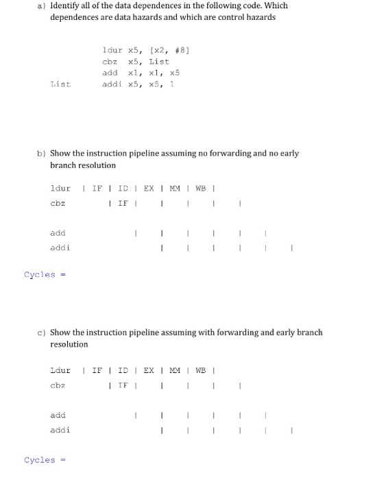 Solved a) Identify all of the data dependences in the | Chegg.com