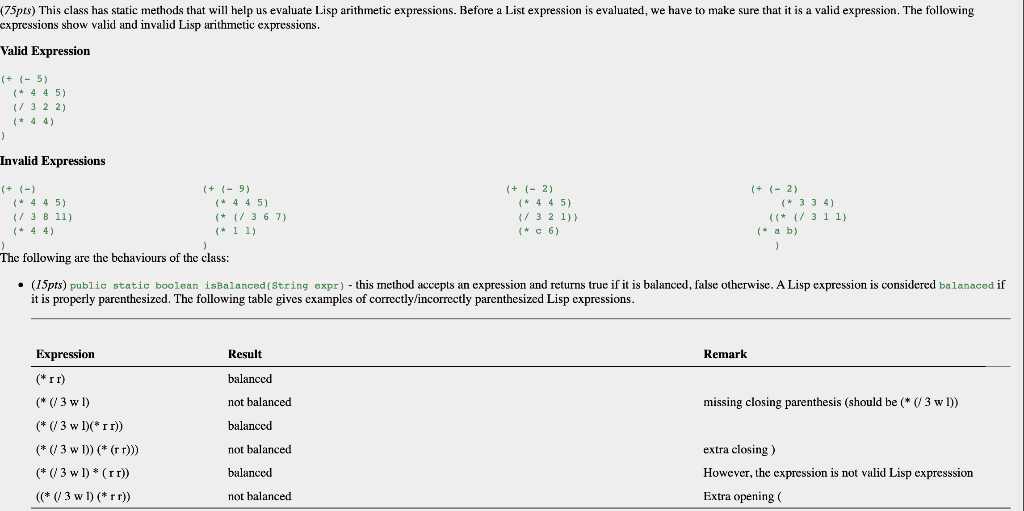(75pts) This class has static methods that will help | Chegg.com