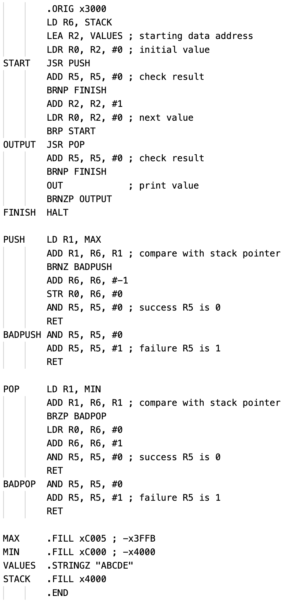 Solved R6 stack value After a PUSH or POP call which of the | Chegg.com