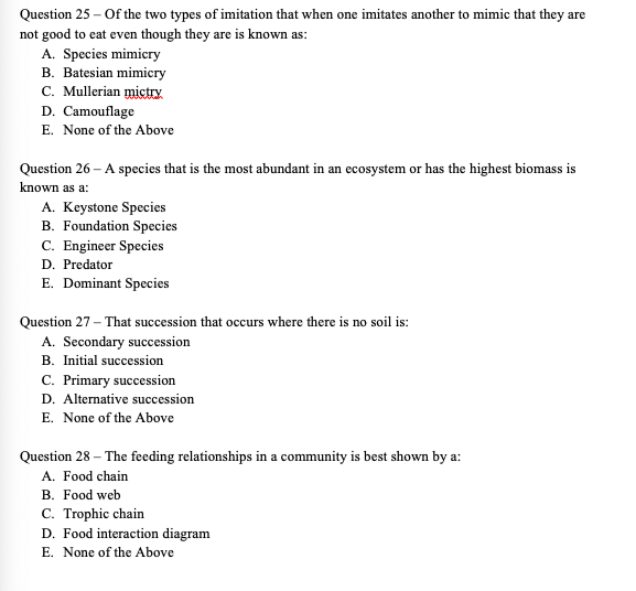 Solved Question 25-Of the two types of imitation that when | Chegg.com