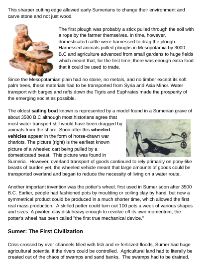 Lesson 4: Mesopotamia Se DAVID Early Mesopotamia The | Chegg.com