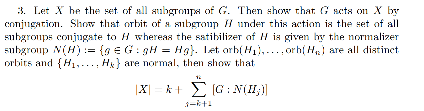 Solved Let x ﻿be the set of all subgroups of G. ﻿Then show | Chegg.com