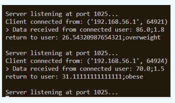 Solved 3.1 Create a Python BMI server on your local | Chegg.com