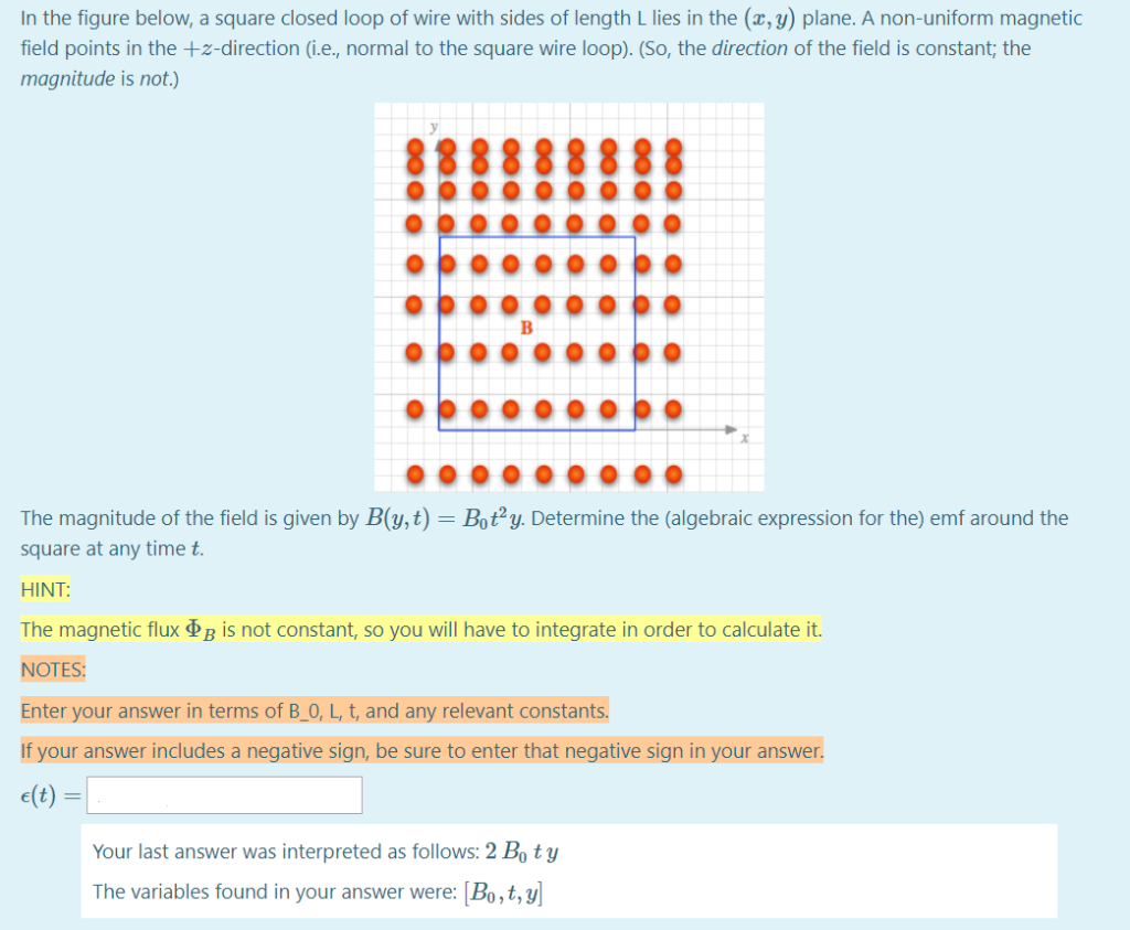 Solved In the figure below, a square closed loop of wire | Chegg.com